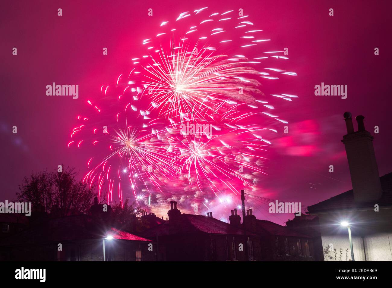 London UK. 5 November 2022. Spectacular fireworks display in Wimbledon ...