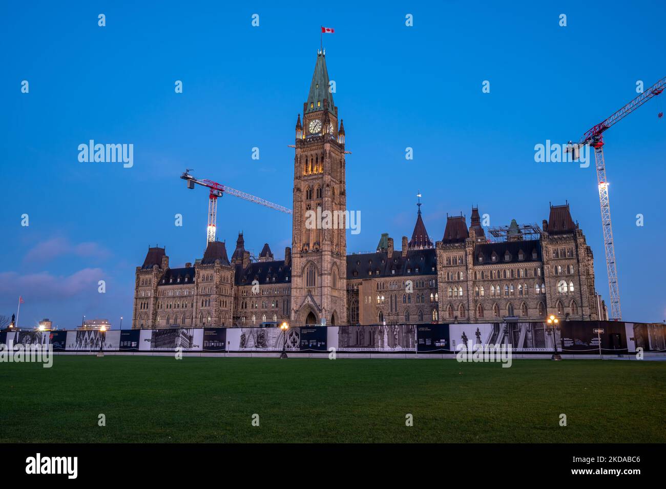 Ottawa, Ontario - October 21, 2022: View of the Centre Block on ...
