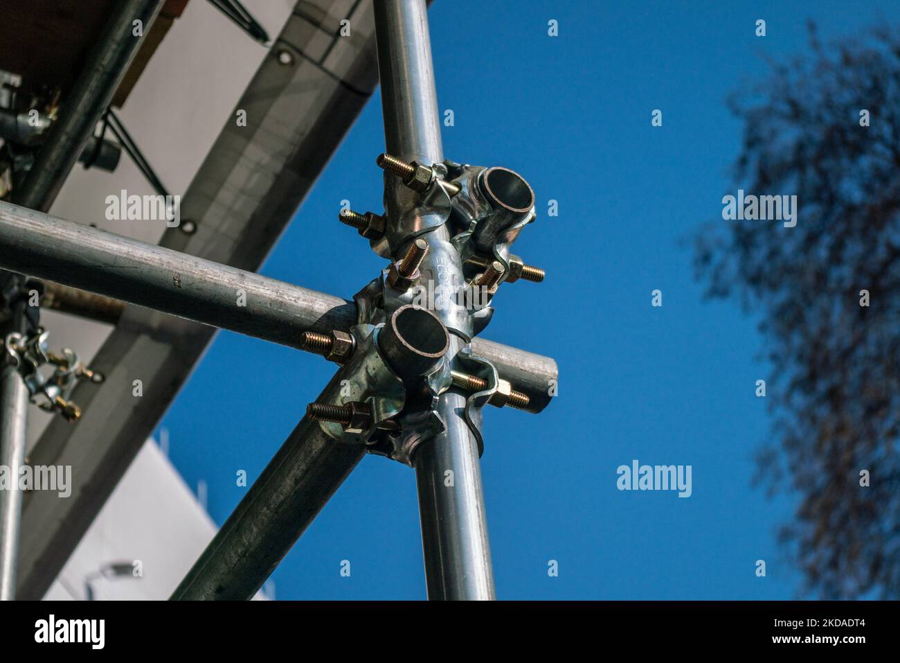 architecture: a scaffolding on the construction site is safe if made ...