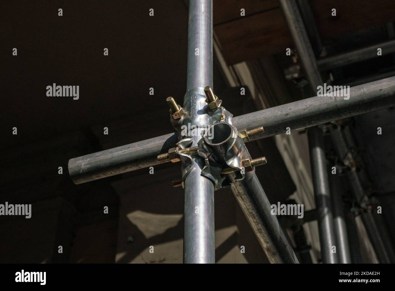 architecture: a scaffolding on the construction site is safe if made ...