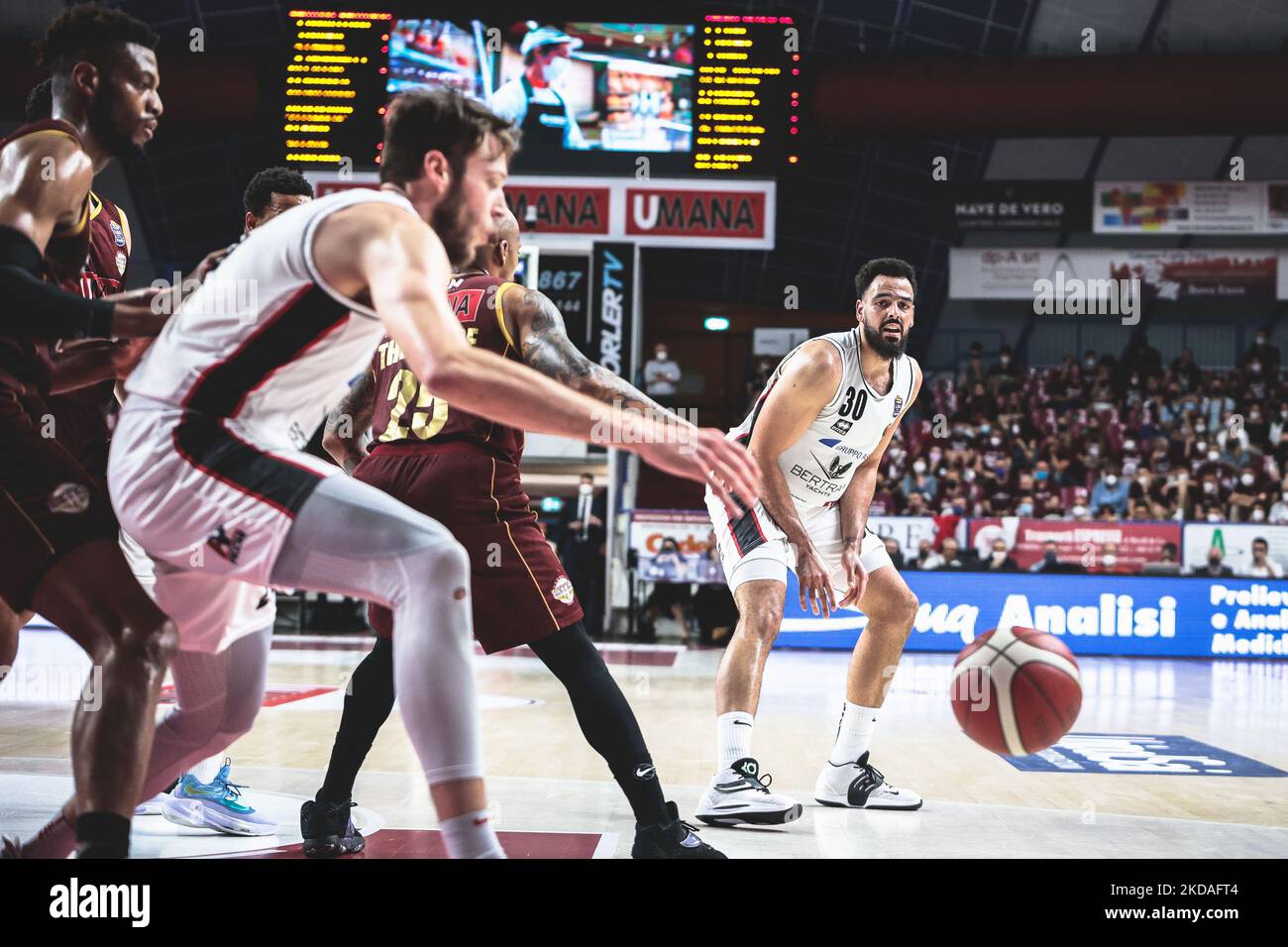 Tyler Cain (Bertram Derthona) during the Italian Basketball A Serie ...