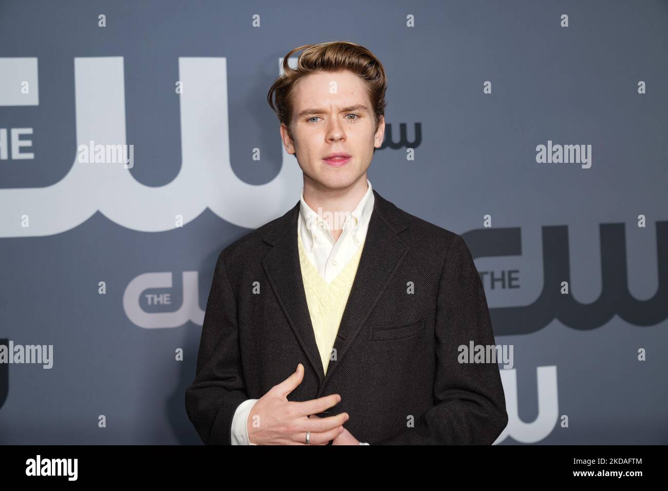 Oscar Morgan attends The CW Network's 2022 Upfront Arrivals at New York ...