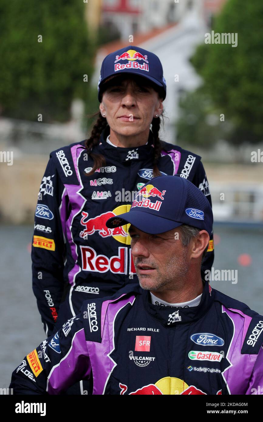 Sebastien LOEB (FRA) and Isabelle GALMICHE (FRA) (C) during the rally ...