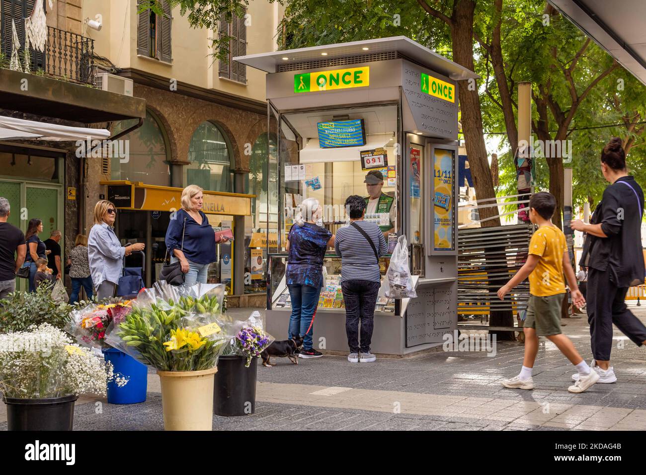 Inca, Spain; october 22 2022: Lottery stand of the Spanish National ...