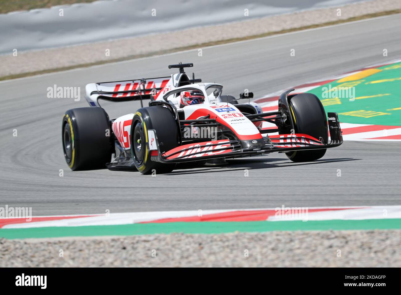 Kevin Magnussen's Haas during practice 1 of the Formula 1 Pirelli GP of ...