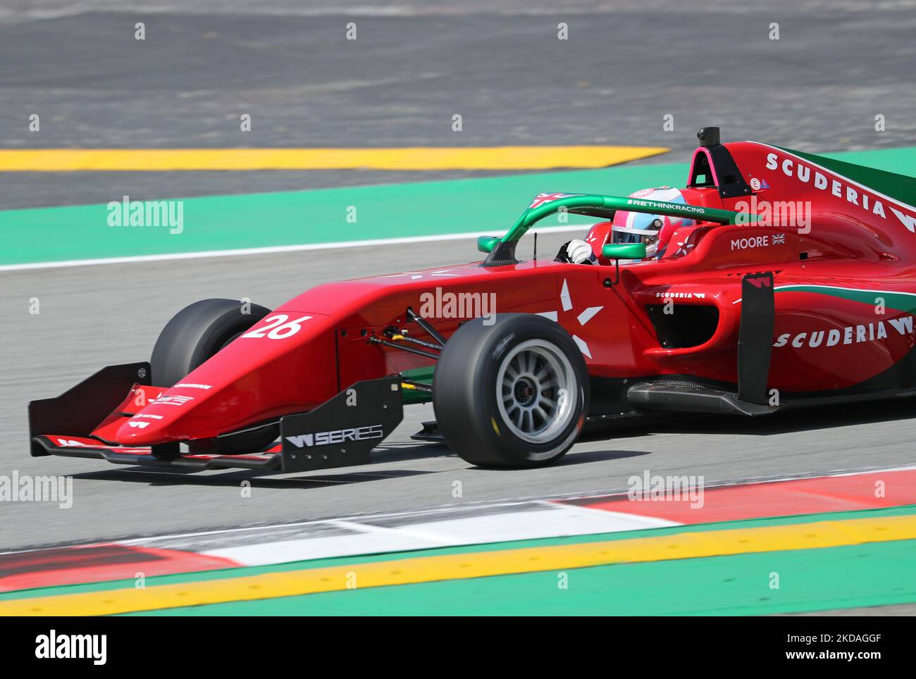 Sarah Moore, from Scuderia W, during the W Series free practice during ...