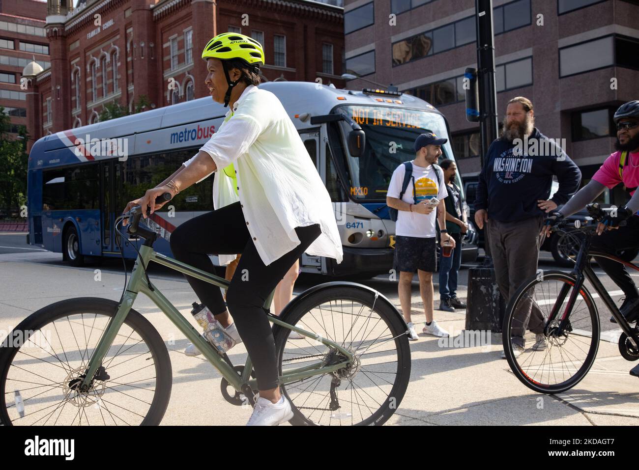 Washington, D.C. Mayor Muriel Bowser participates in the 2022 Bike to ...