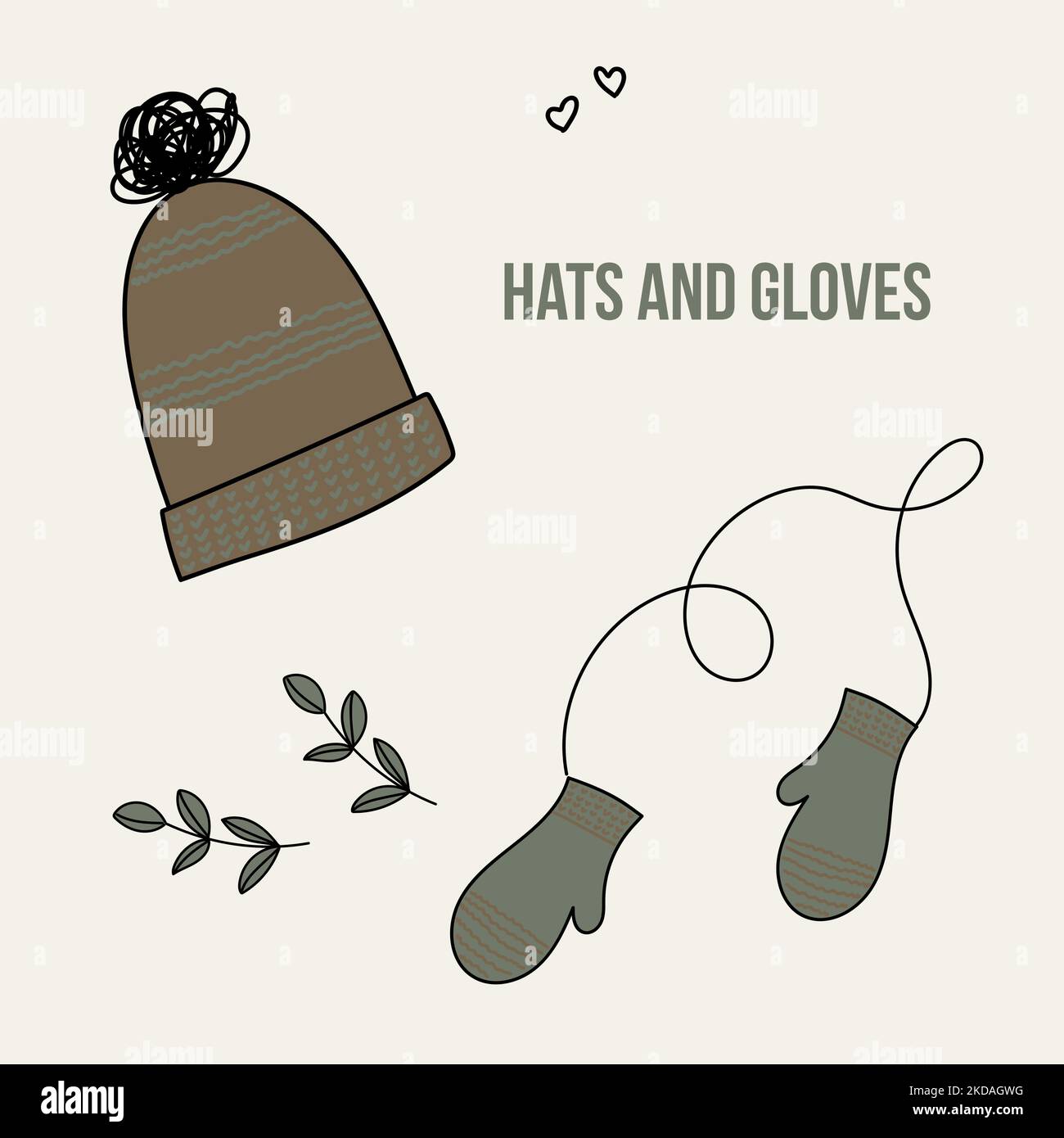 Warm hat scarf Stock Vector Images - Alamy