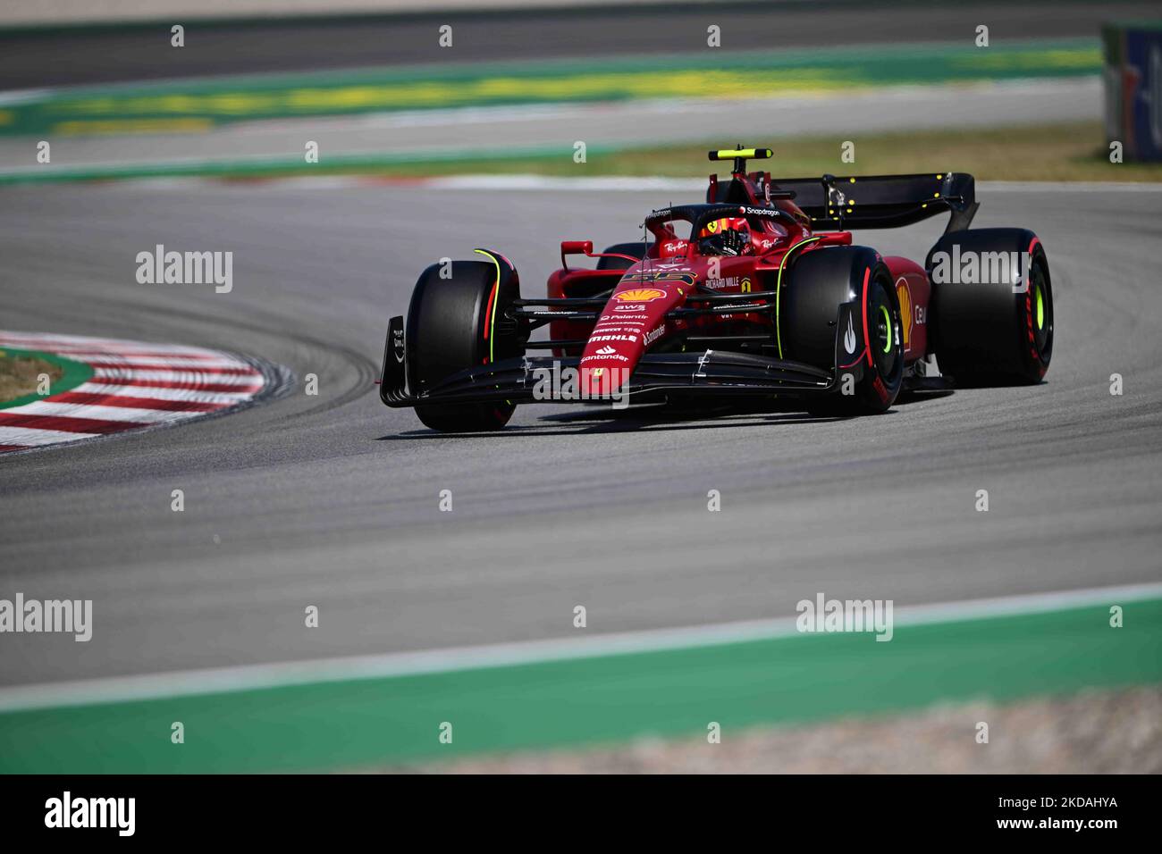 Carlos Sainz of Scuderia Mission Winnow Ferrari drive his single-seater ...