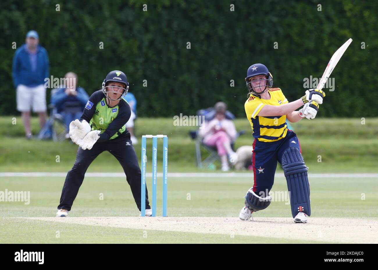 BECKENHAM ENGLAND - MAY 21 L-R Western Storm's Natasha Wraith and ...