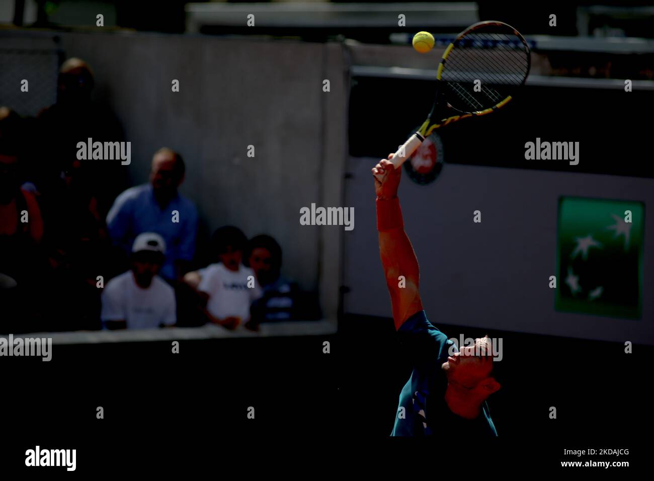 Carlos Alcaraz practicing during Roland Garros Kids Day, one day before ...