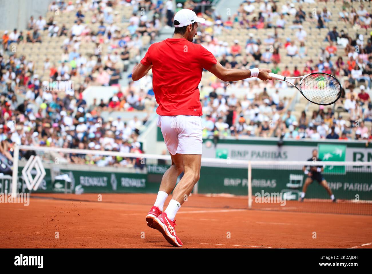 Novak Djokovic practicing during Roland Garros Kids Day, one day before ...
