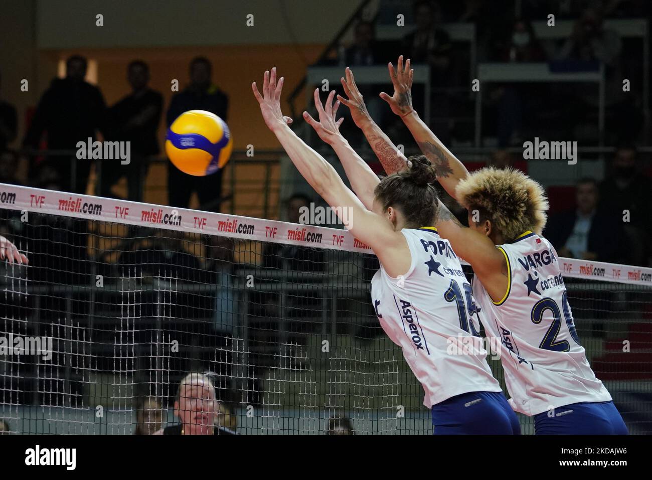 ISTANBUL, TURKEY - APRIL 30, 2022: Mina Popovic and Melissa Vargas in ...
