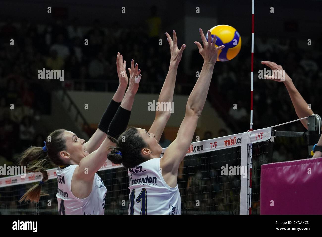 ISTANBUL, TURKEY - APRIL 30, 2022: Eda Erdem Dundar and Naz Aydemir ...