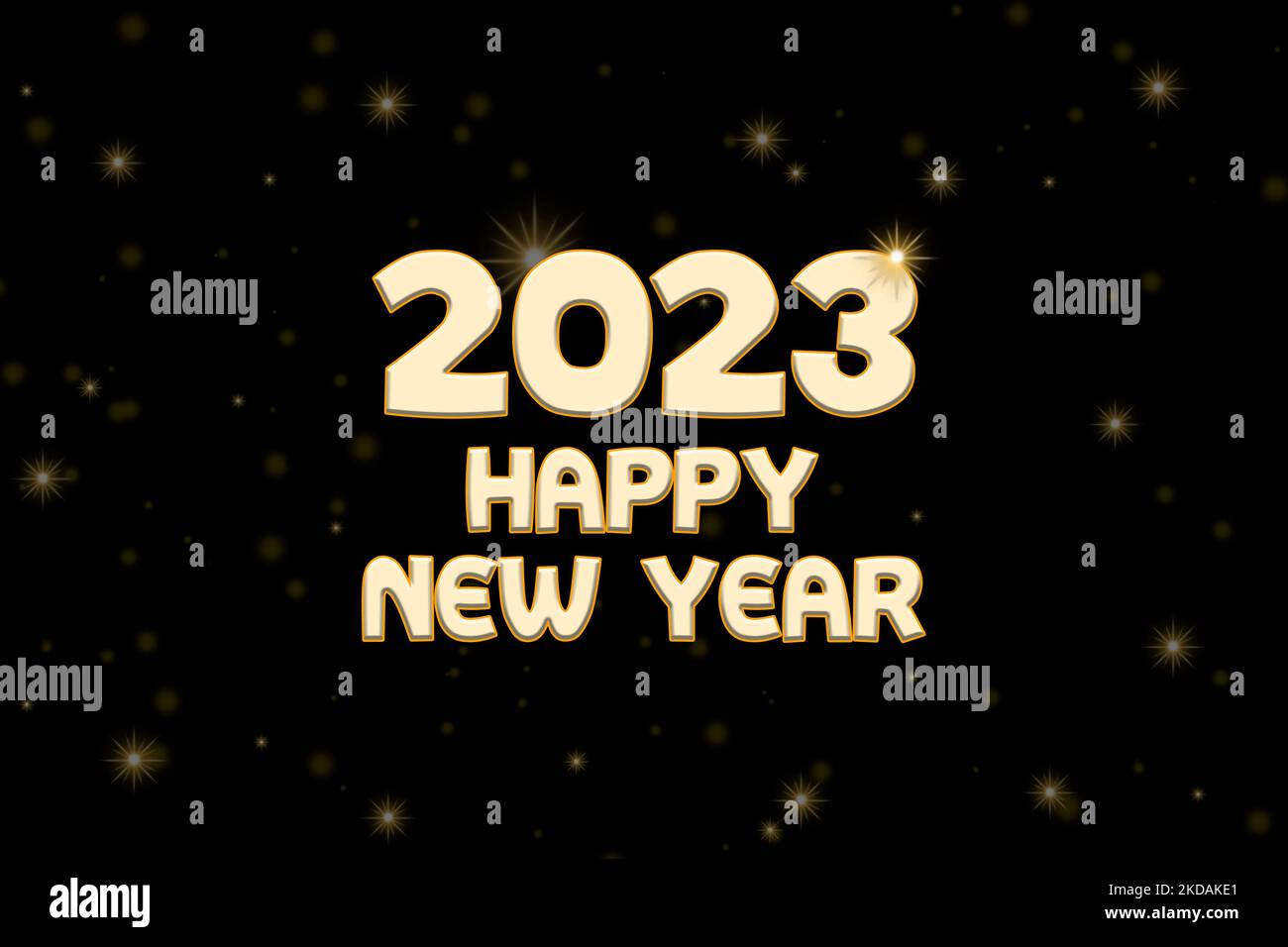 Happy new year 2023 black and golden poster. 3d illustration 3d ...