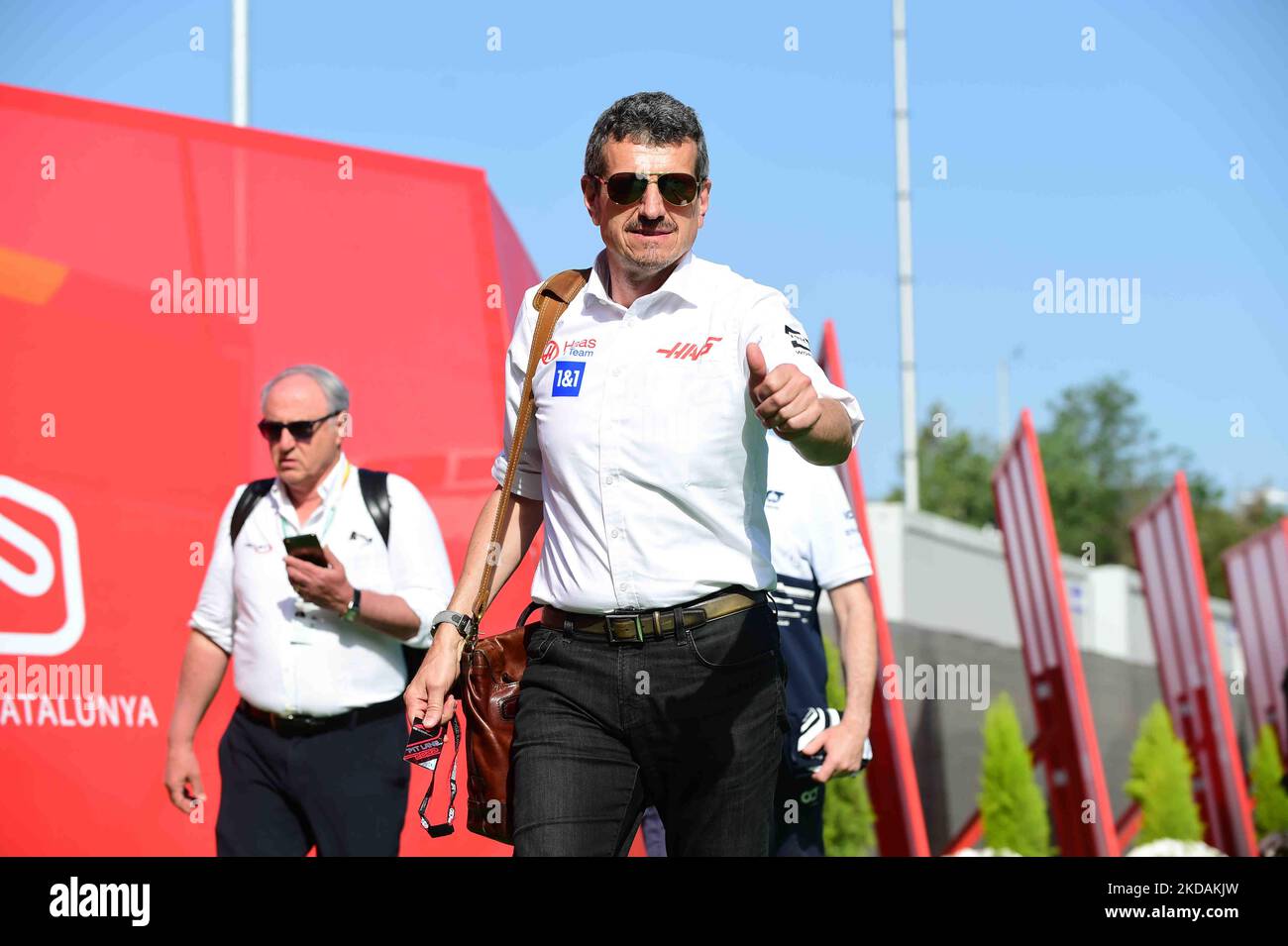 Gunther Steiner of Haas F1 Team arrive into the circuit before race of ...