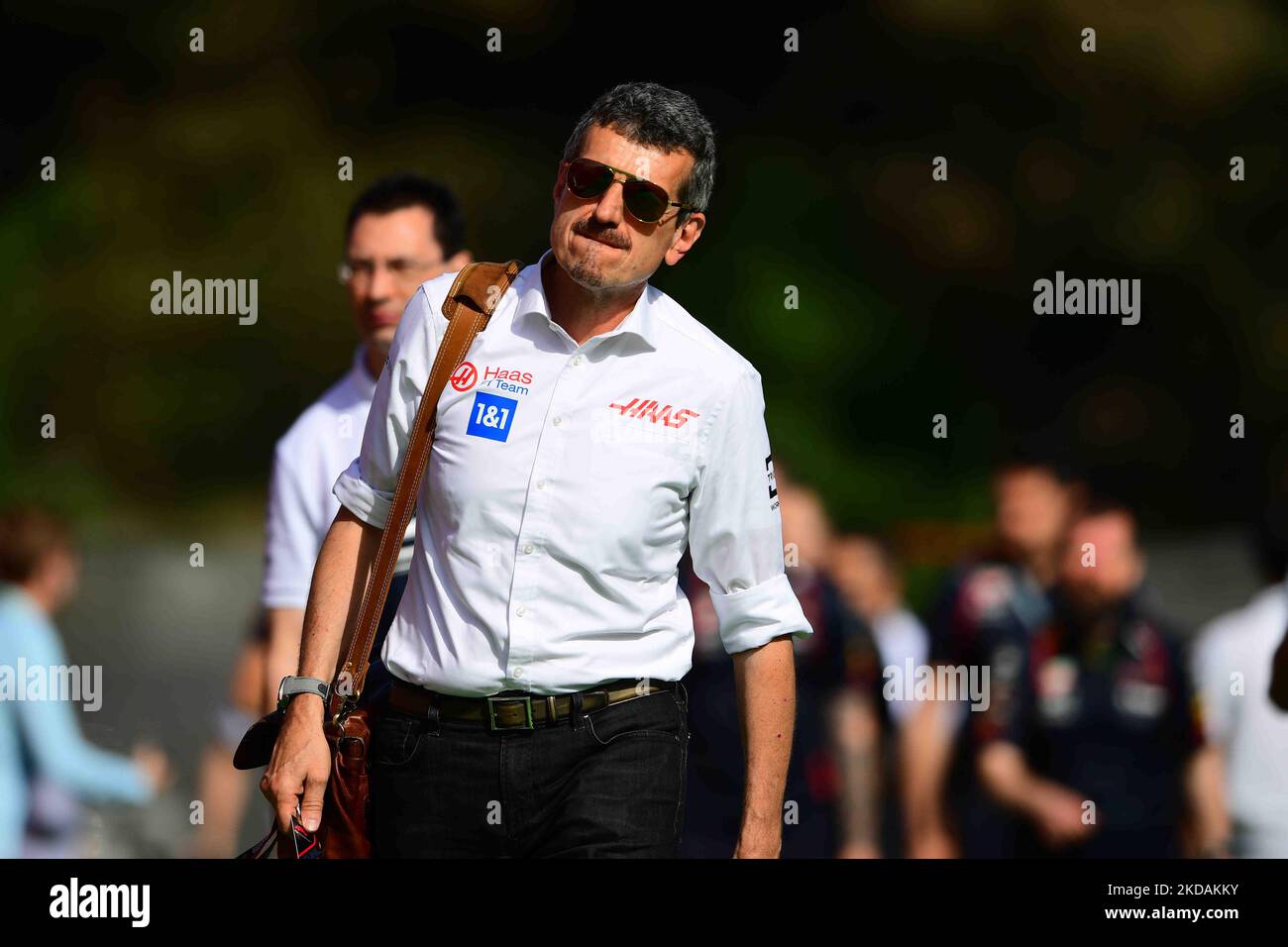 Gunther Steiner of Haas F1 Team arrive into the circuit before race of ...