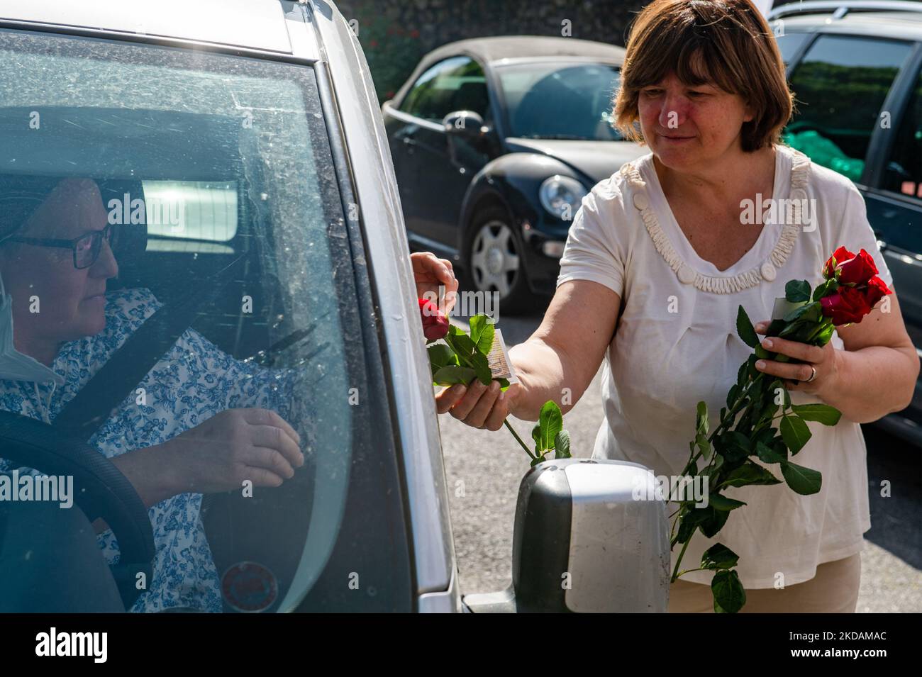 The traditional blessing of cars for the Feast of Saint Rita of Cascia ...