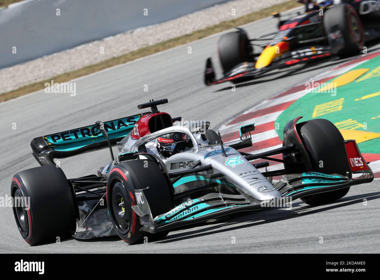 George Russell's Mercedes during the Formula 1 Pirelli GP of Spain ...