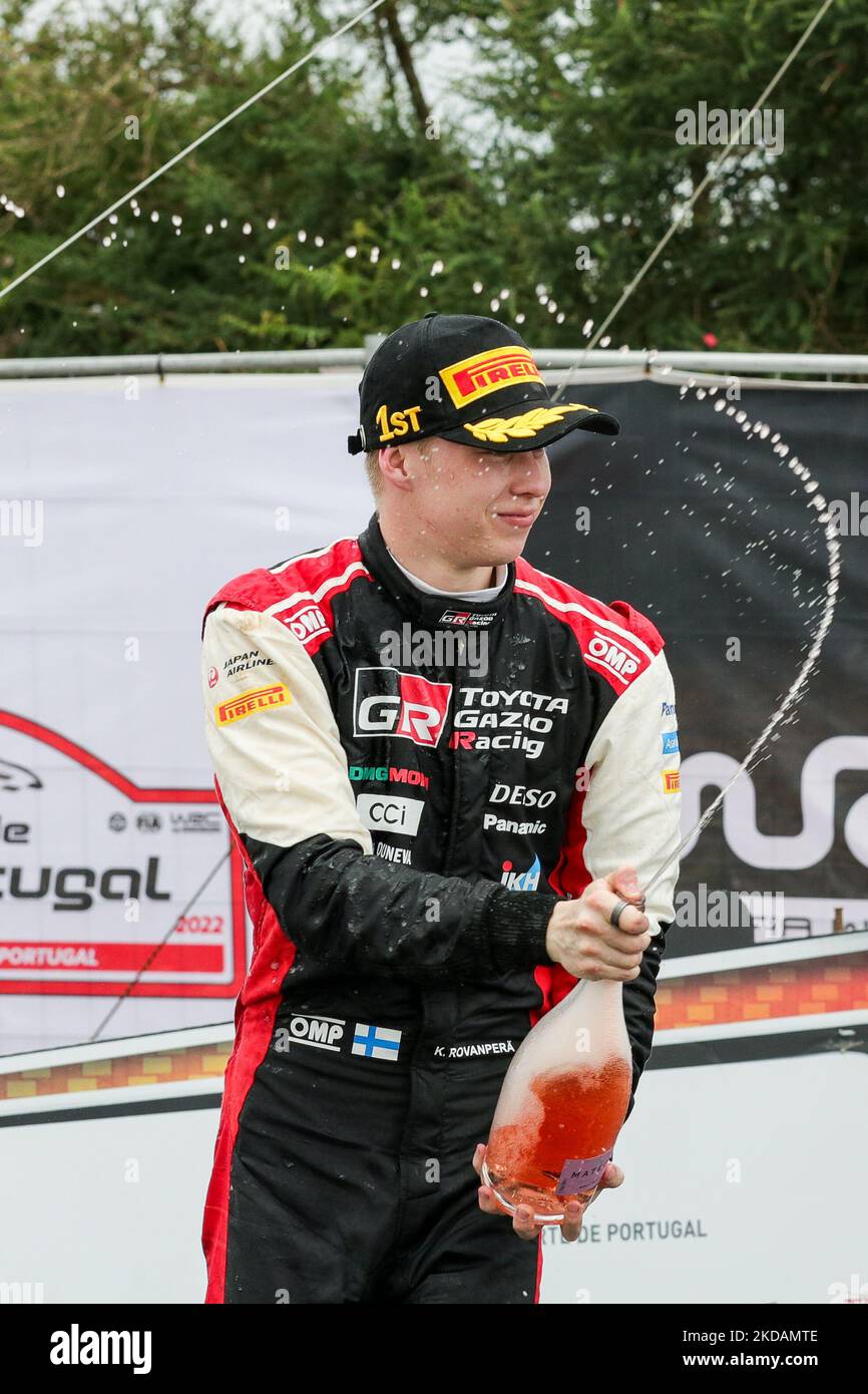 Kalle ROVANPERA celebrates after winning the WRC Vodafone Rally ...