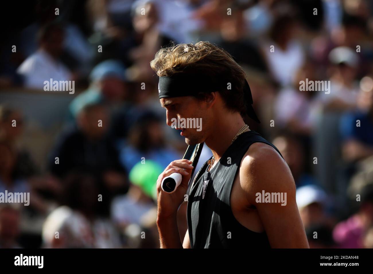 Alexander Zverev during his match against Sebastian Ofner on Suzanne ...