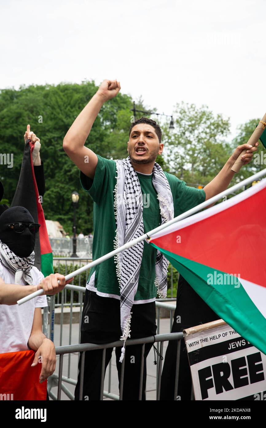 Palestinian protesters and their allies gathered to denounce Israeli ...