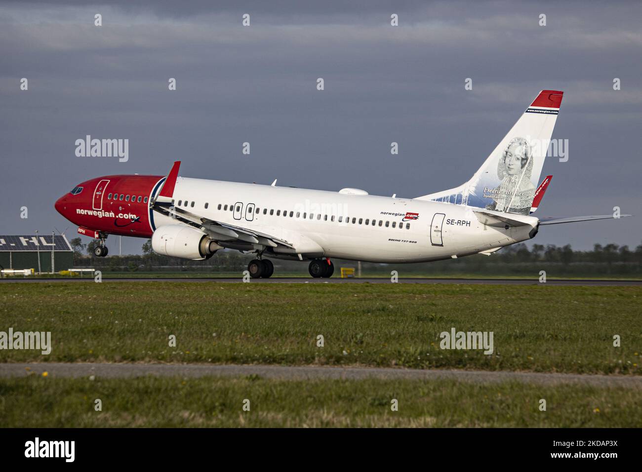 Norwegian Boeing 737-800 aircraft departing from Amsterdam Schiphol ...