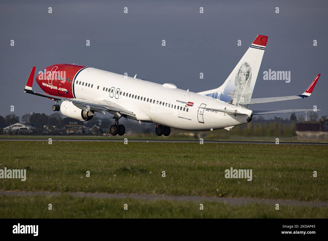 Norwegian Boeing 737-800 aircraft departing from Amsterdam Schiphol ...