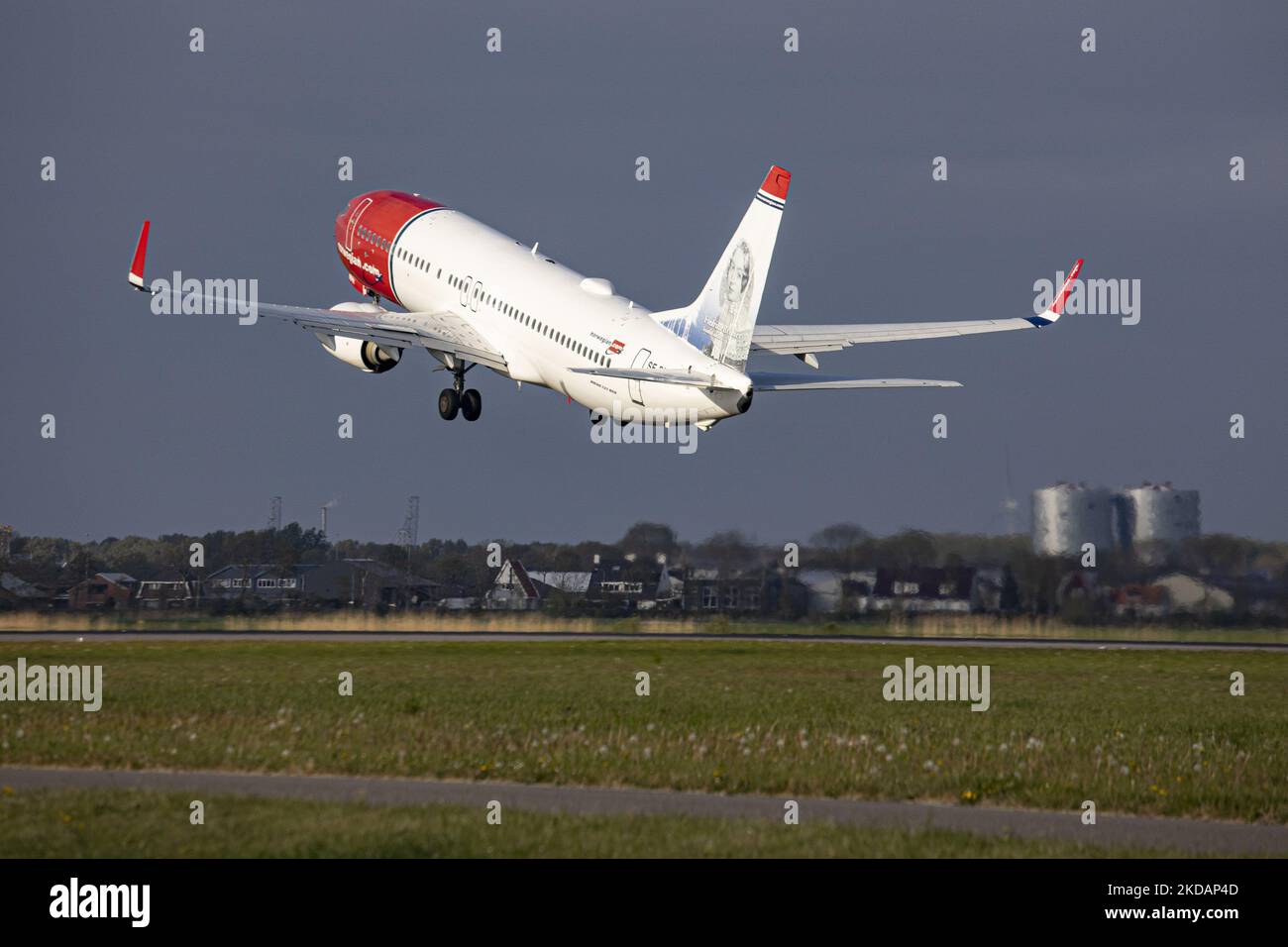 Norwegian Boeing 737-800 aircraft departing from Amsterdam Schiphol ...
