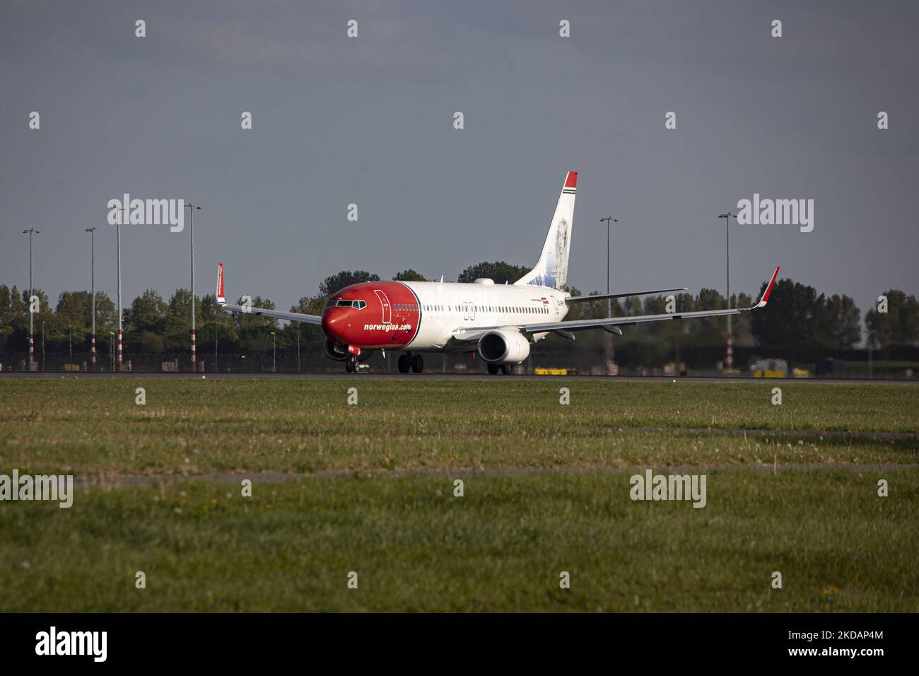 Norwegian Boeing 737-800 aircraft departing from Amsterdam Schiphol ...