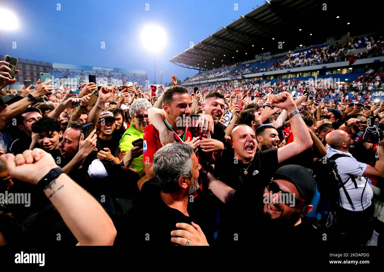 Ac Milan Supporters Championship win celebrate during U.S. Sassuolo ...