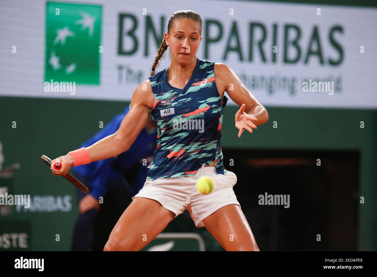 Diane Parry during her match against Barbora Krejcikova on Philipe ...