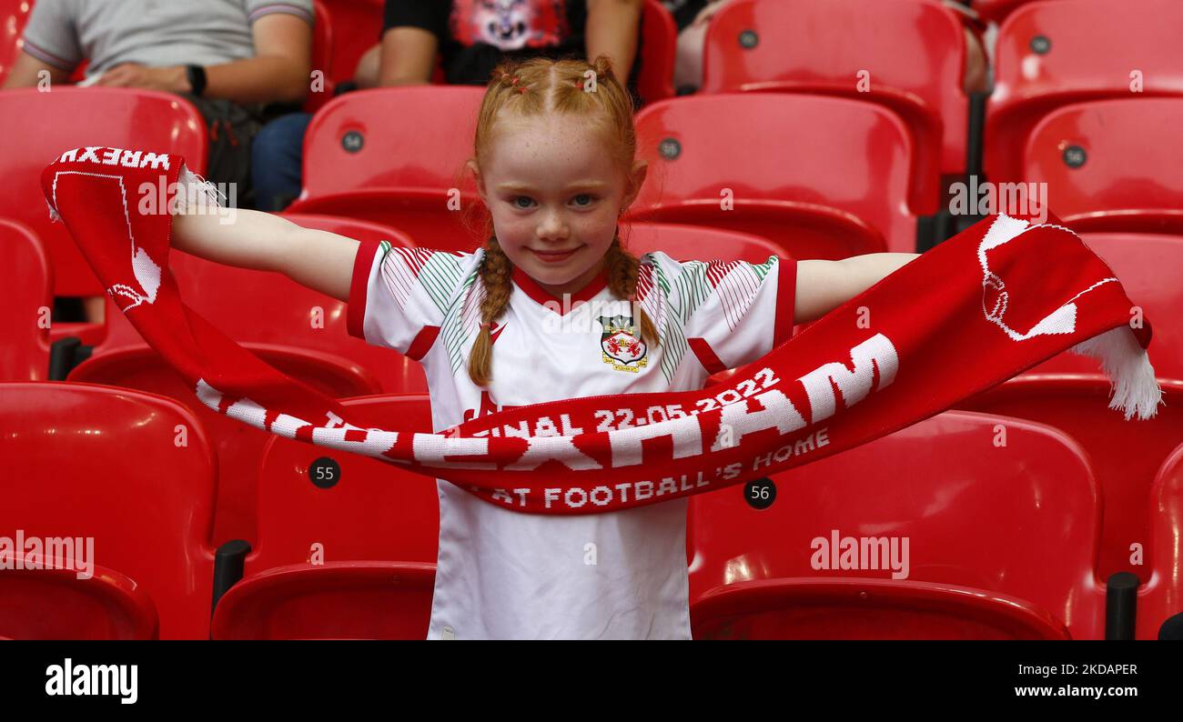 LONDON, ENGLAND - MAY 22: Wrexham fansduring The Buildbase FA Trophy ...