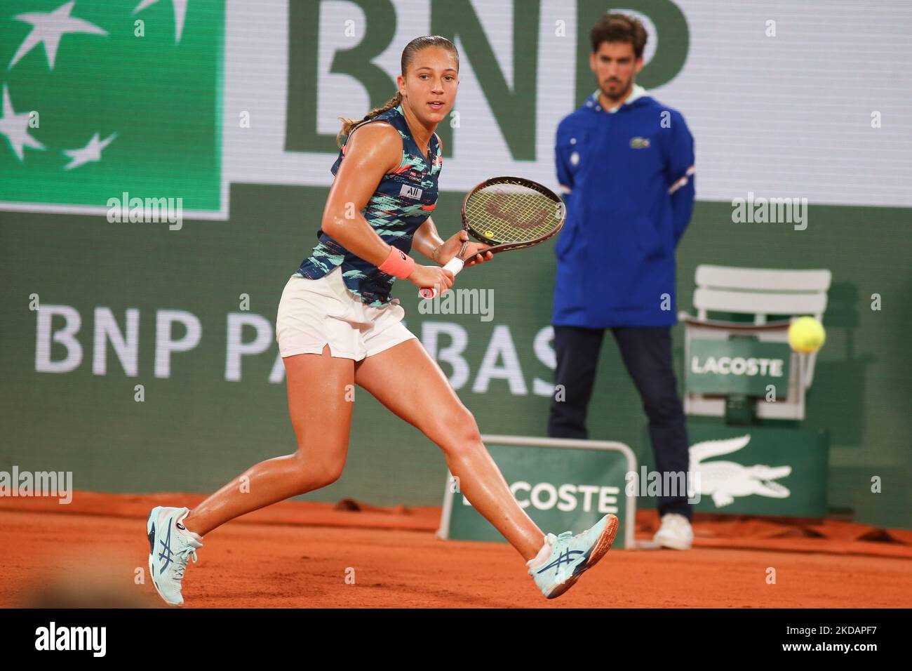Diane Parry during her match against Barbora Krejcikova on Philipe ...