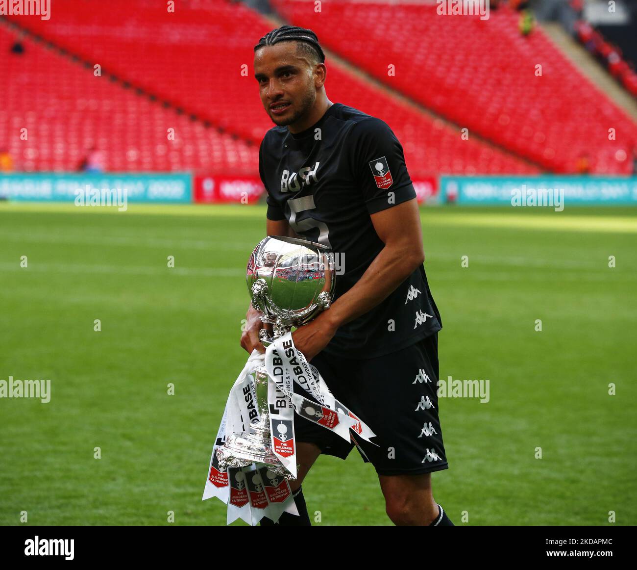 LONDON, ENGLAND - MAY 22: Chris Bush with FA Trophy after The Buildbase ...