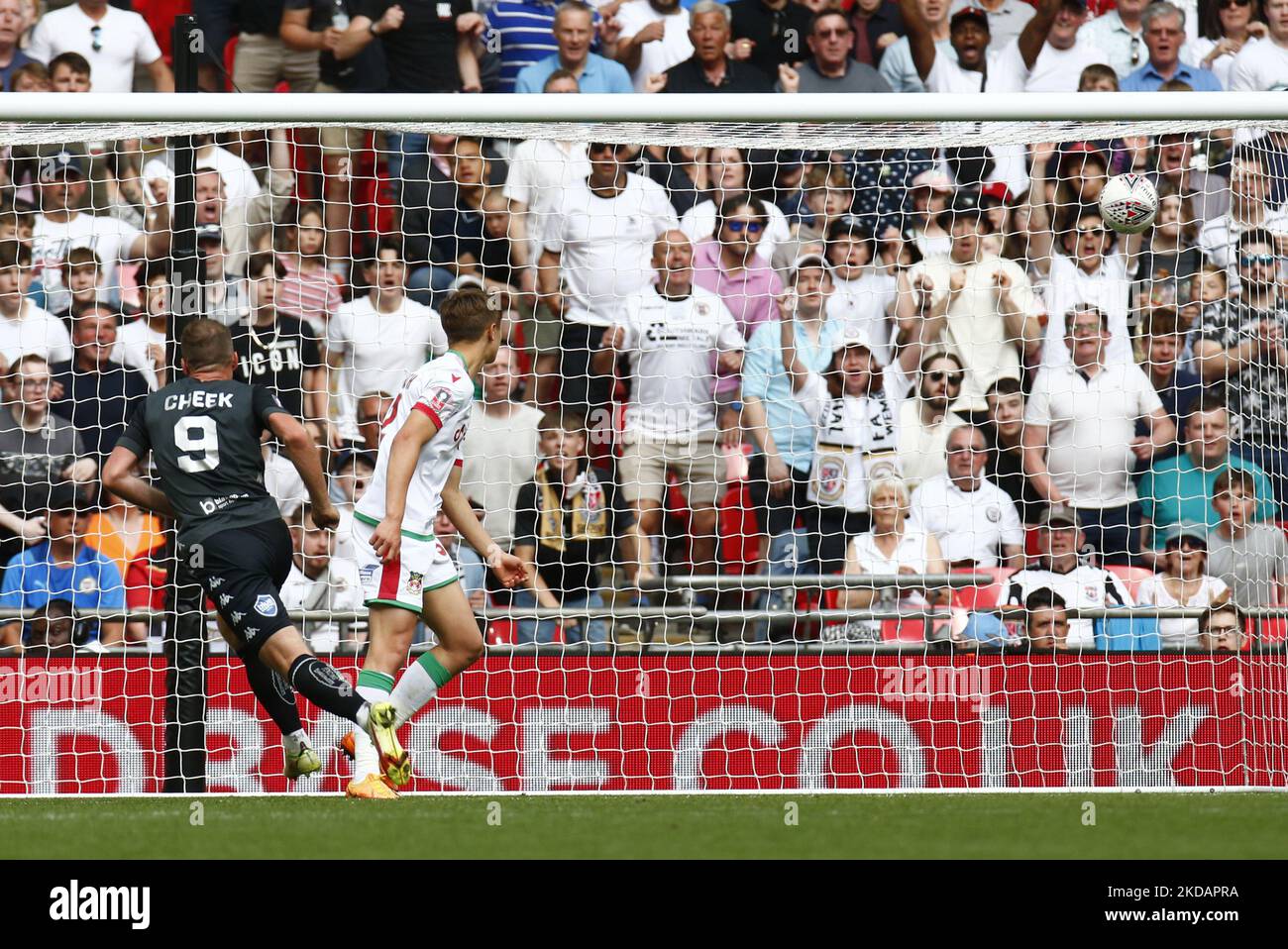 LONDON, ENGLAND - MAY 22: Michael Cheek of Bromley scoresduring The ...