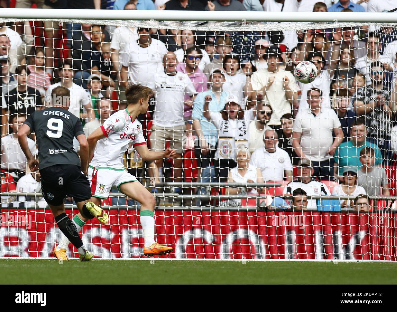 LONDON, ENGLAND - MAY 22: Michael Cheek of Bromley scoresduring The ...