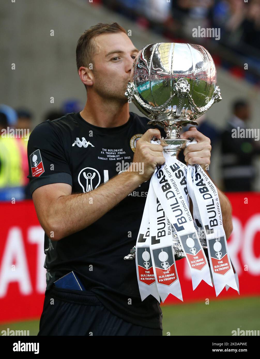 LONDON, ENGLAND - MAY 22: Michael Cheek of Bromley with FA Tropht afte ...