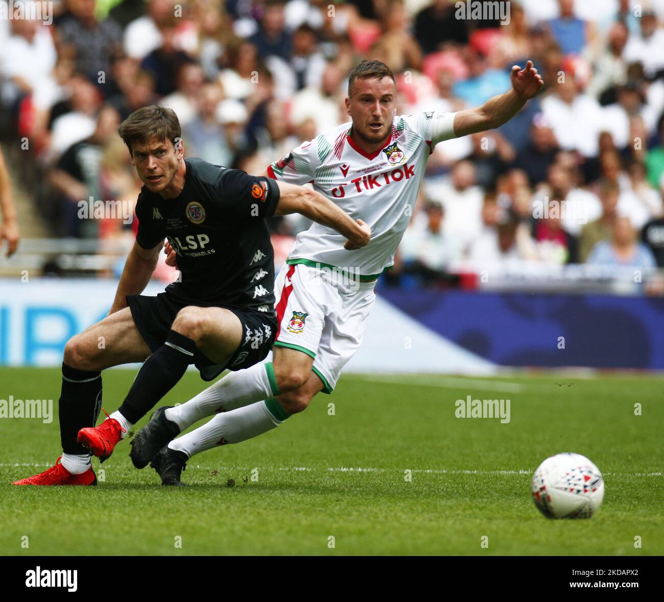 LONDON, ENGLAND - MAY 22: Wrexham's Luke Young during The Buildbase FA ...