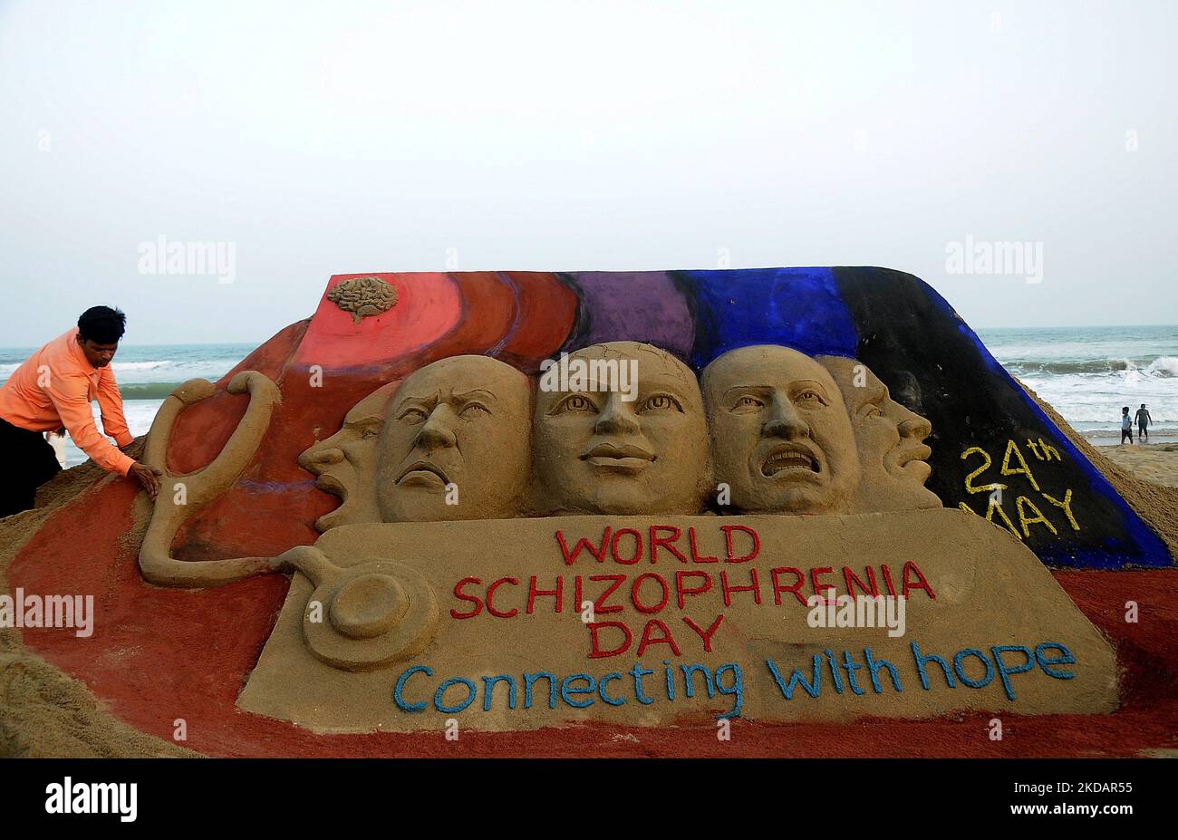 International Sand Artist Manas Kumar Sahoo has created a sand ...