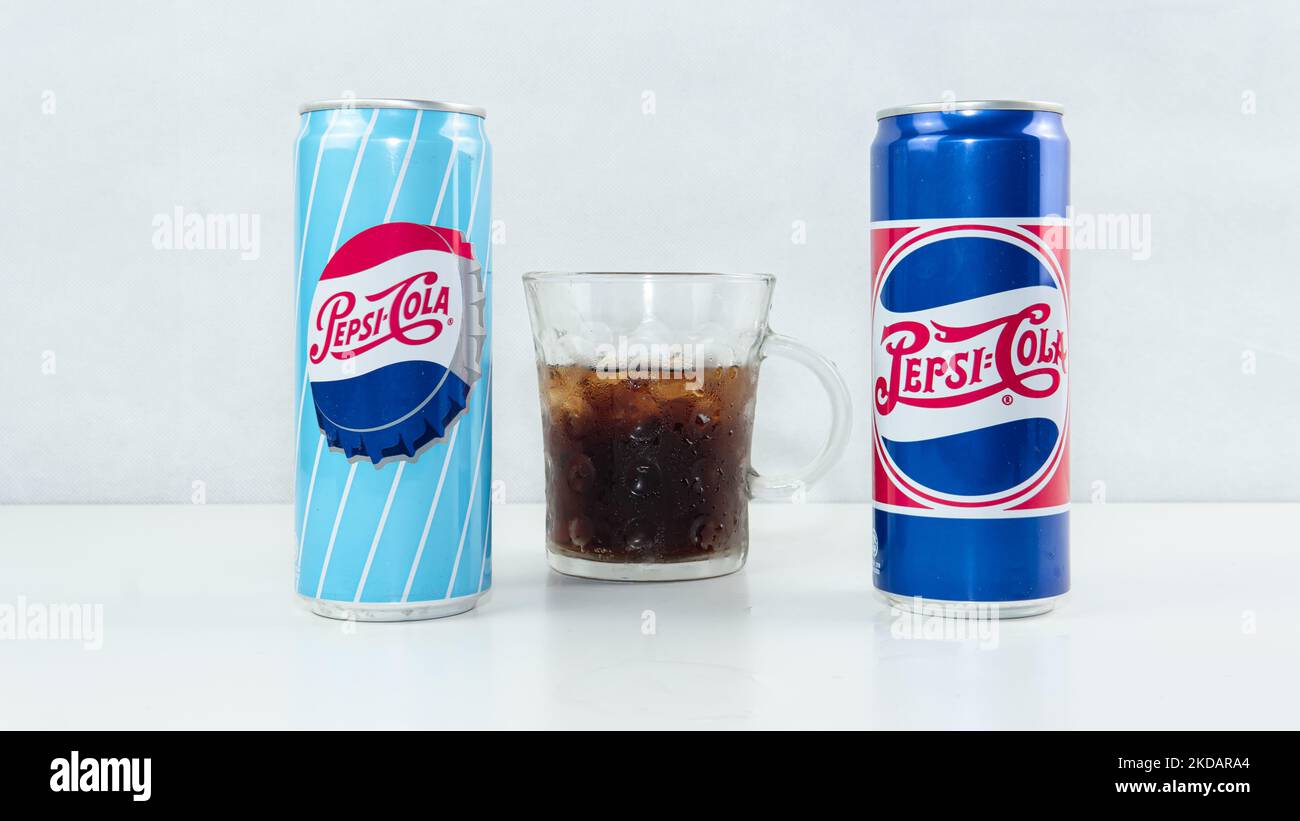 Kuala Lumpur, Malaysia, 9 OCT 2022 - Pepsi drink in cans, special ...