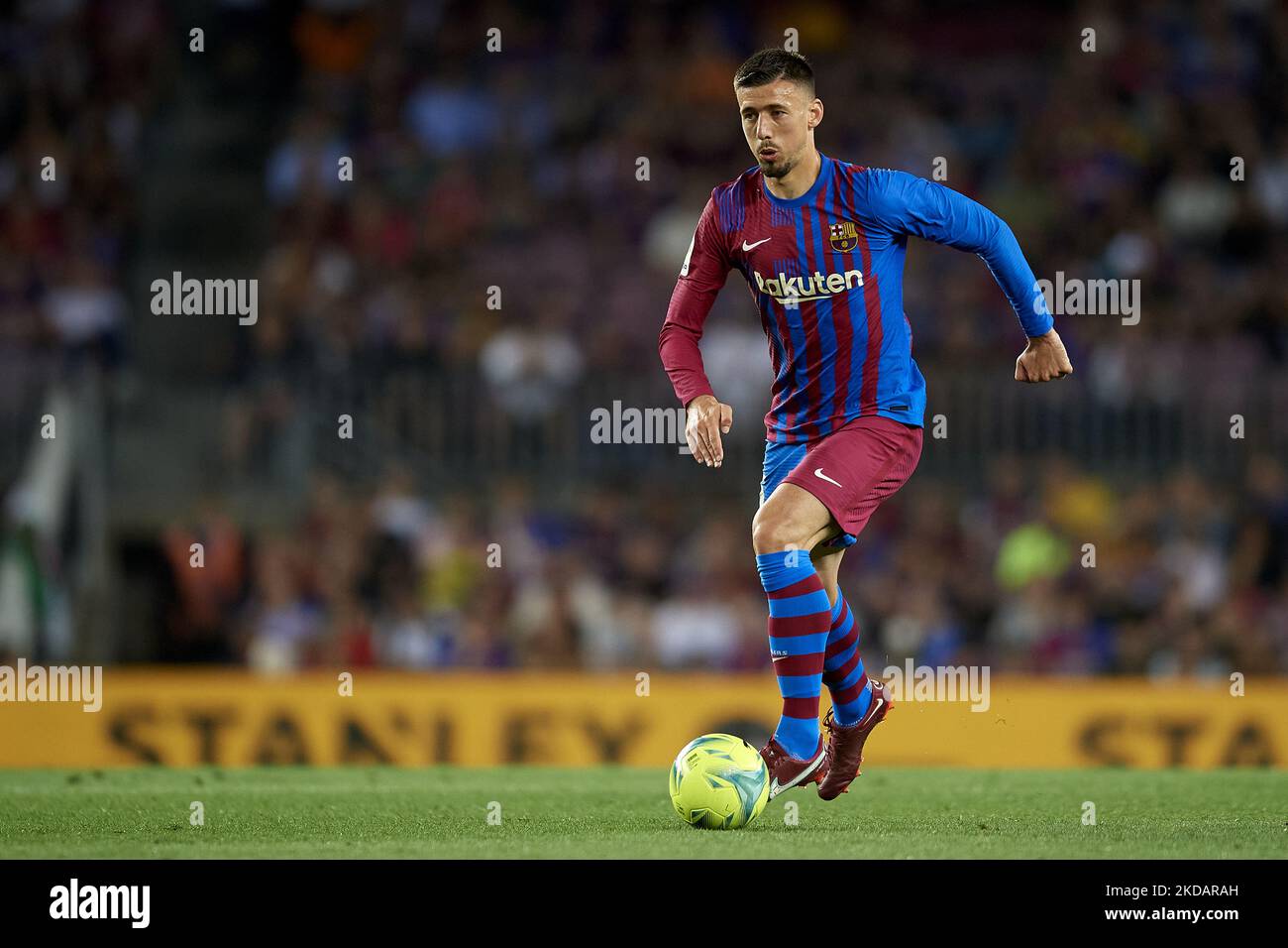 Clement Lenglet of Barcelona in action during the LaLiga Santander ...