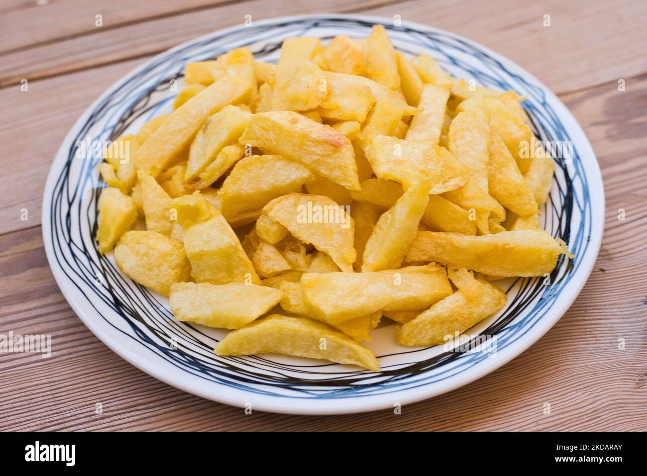 french fries on a plate, handmade, french fries cut by hand Stock Photo ...