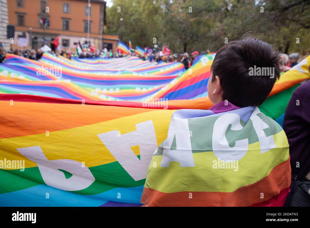 National demonstration for peace in Rome organized by Italian ...