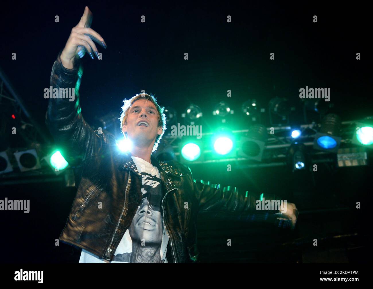 Berlin, Germany. 21st Jan, 2015. US pop singer Aaron Carter performs on ...