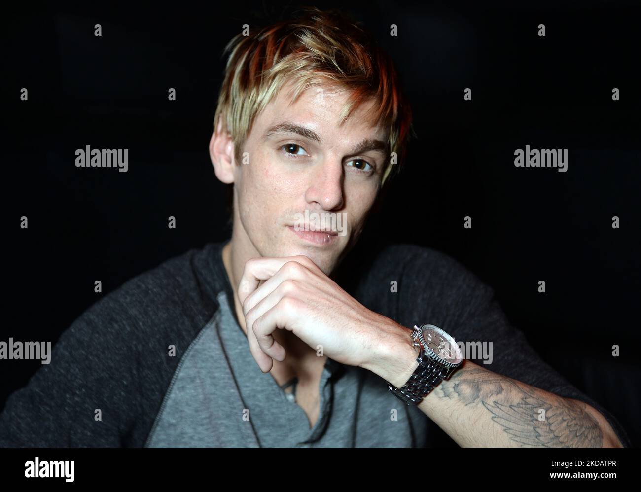 Berlin, Germany. 21st Jan, 2015. U.S. pop singer Aaron Carter pictured ...