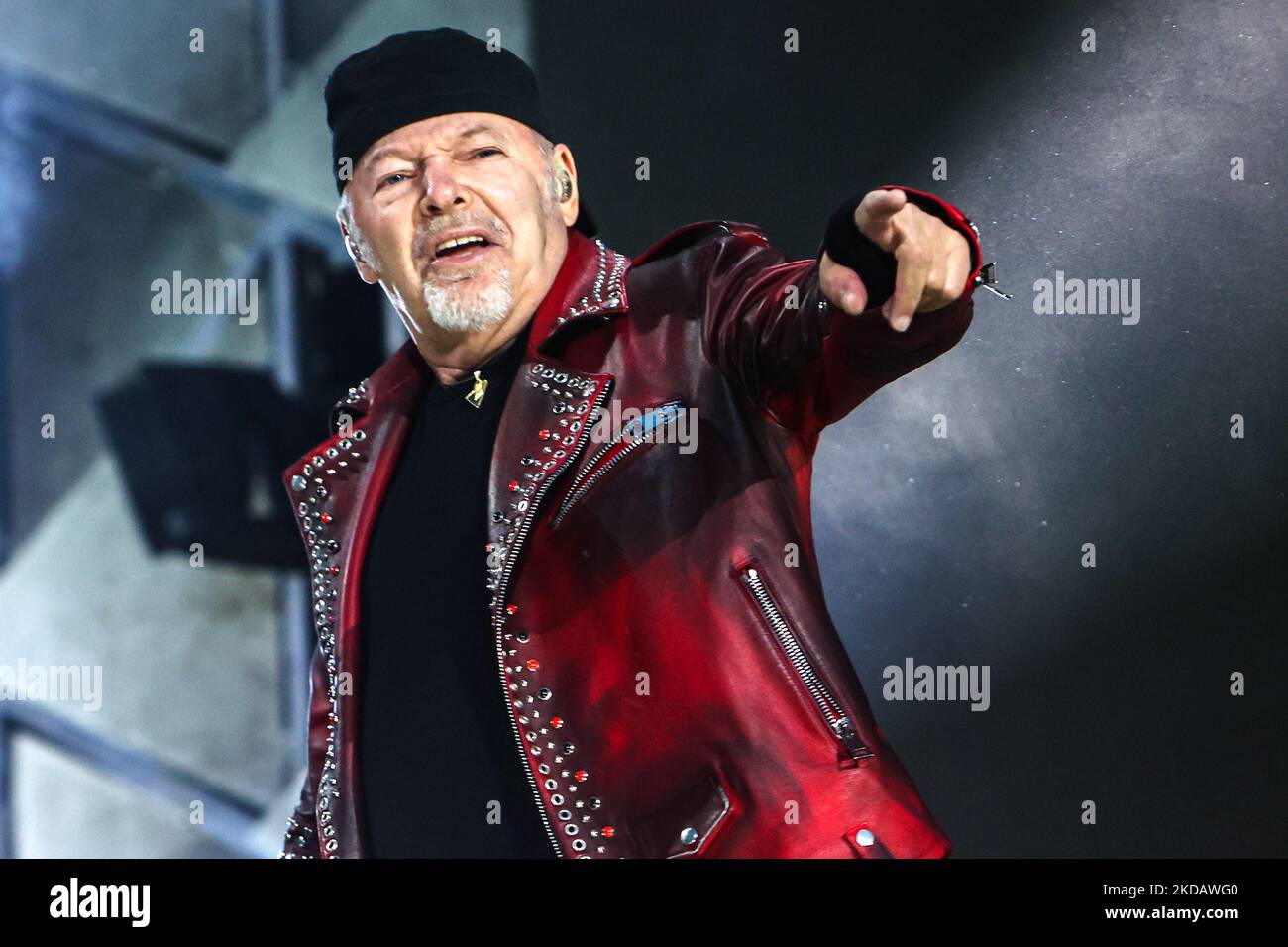 Italian singer Vasco Rossi in concert at Ippodromo San Siro in Milano ...