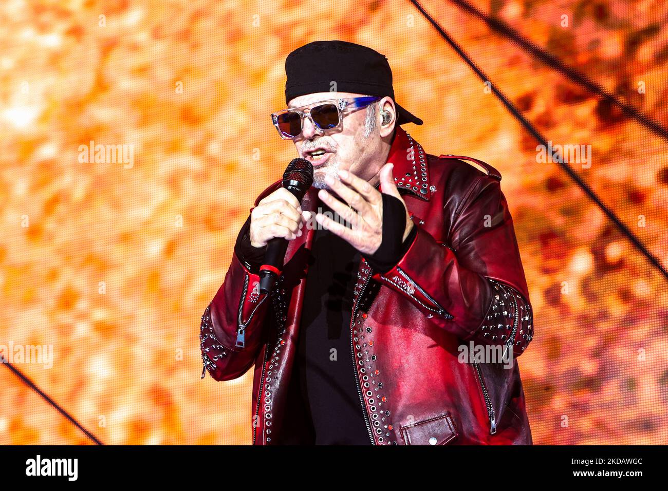 Italian singer Vasco Rossi in concert at Ippodromo San Siro in Milano ...
