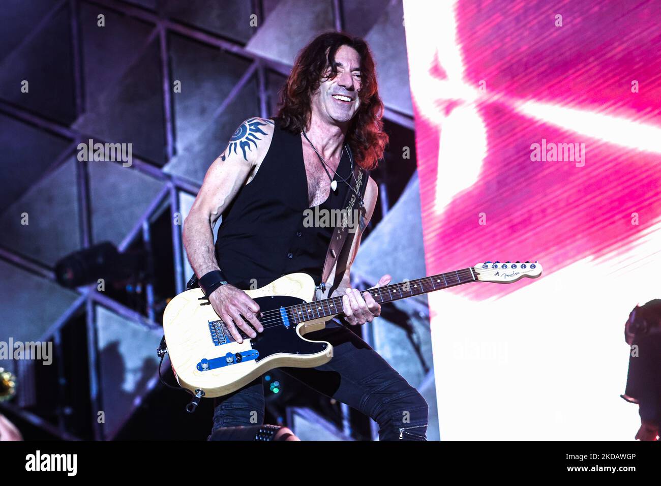 Italian singer Vasco Rossi in concert at Ippodromo San Siro in Milano ...