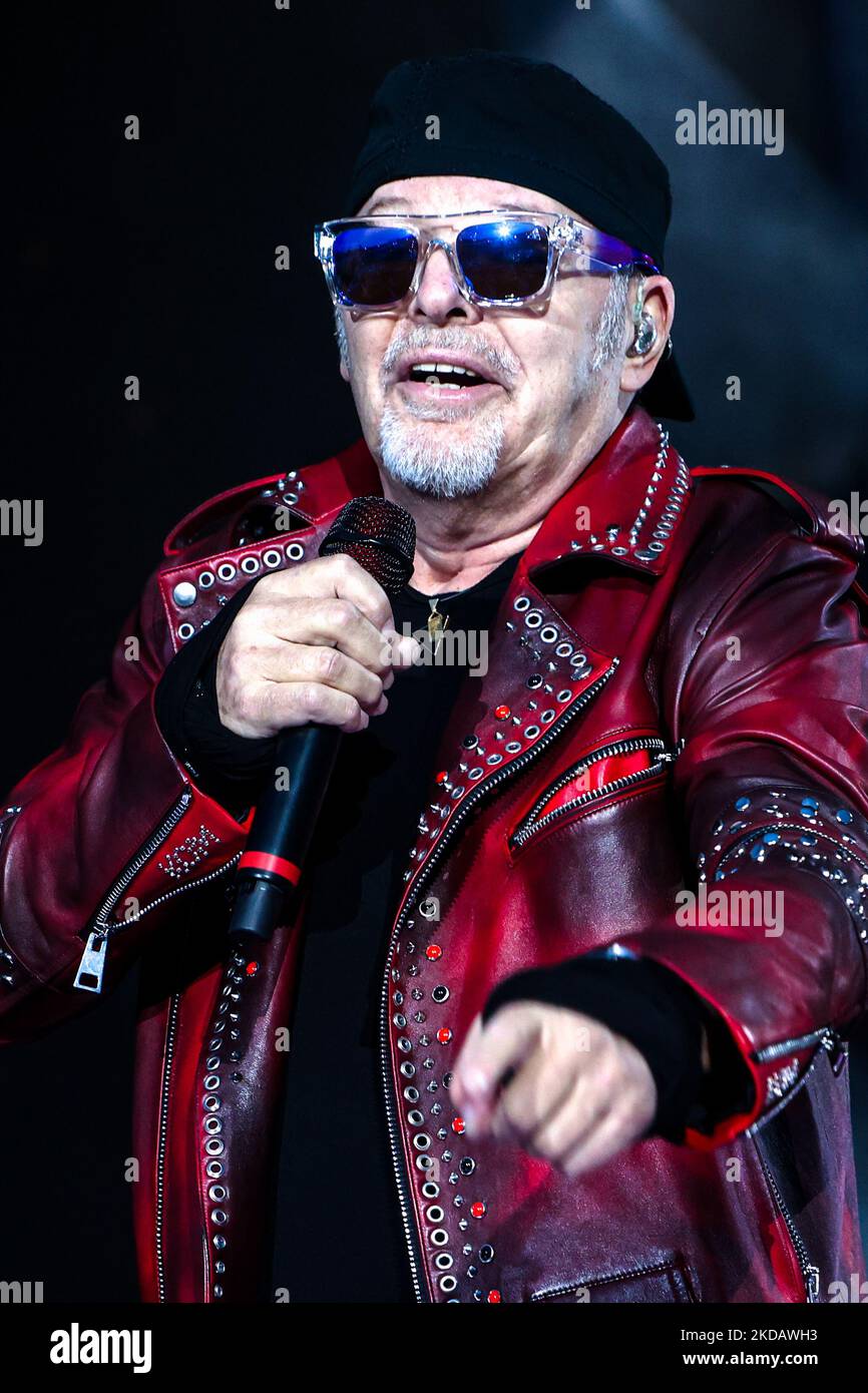 Italian singer Vasco Rossi in concert at Ippodromo San Siro in Milano ...
